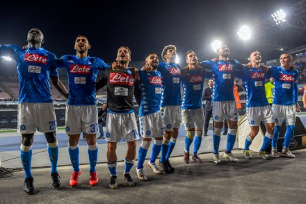 Ssc Napoli Team Celebrates End Match Editorial Stock Photo - Stock ...
