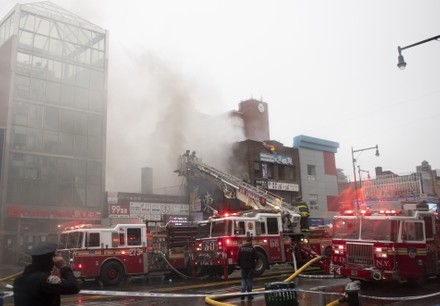 Fire Fighters Work Extinguish Fire Commercial Editorial Stock Photo ...