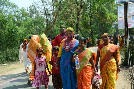 Basanta Utsav Literally Means Celebration Spring Editorial Stock Photo ...