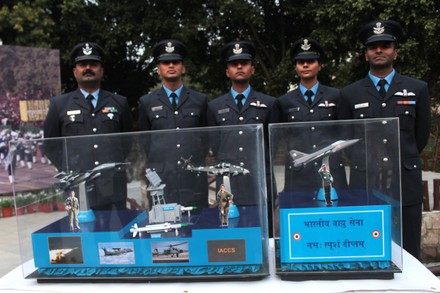 Indian Air Force Iaf Officers Along Editorial Stock Photo - Stock Image ...