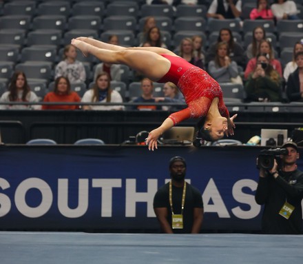Arkansas Madison Hickey Leaps Into Air Editorial Stock Photo - Stock ...