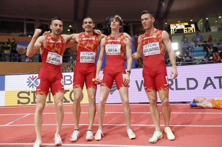 Members Spanish Relay Team Celebrate After Editorial Stock Photo ...
