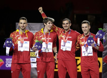 Members Spanish Relay Team Pose Their Editorial Stock Photo - Stock ...