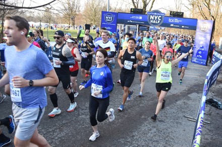 Runners Taking Part Nyc Half Marathon Editorial Stock Photo - Stock ...