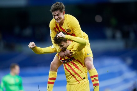 Gerard Pique Gavi Barcelona Celebrate Victory Editorial Stock Photo ...