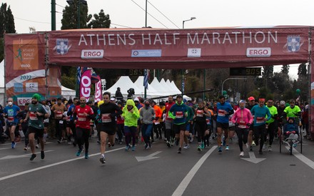 Runners Participate Athens Half Marathon Athens Editorial Stock Photo ...