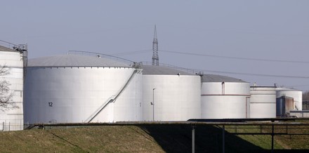 Exterior View Oil Tanks Miro Oil Editorial Stock Photo - Stock Image ...