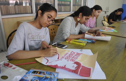 Students Participate Poster Making Competition Commemorate Editorial ...