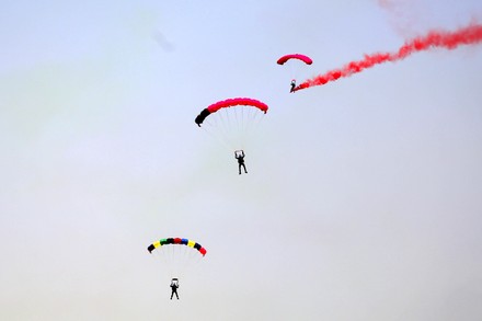 Parachutists Perform During Pakistan Day Military Editorial Stock Photo ...