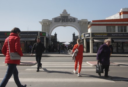 Ukrainians Walk Famous Privoz Market City Editorial Stock Photo - Stock ...