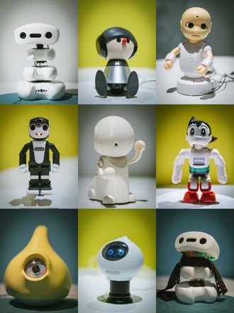 Composite Image Robot Top Left Bottom Editorial Stock Photo - Stock ...