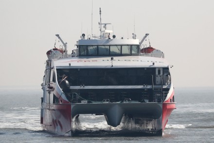 Heligoland Speed Ferry Halunder Jet Approaches Editorial Stock Photo ...