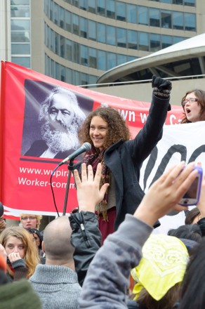 Young Woman Publicly Speaks Karl Marx Editorial Stock Photo - Stock ...