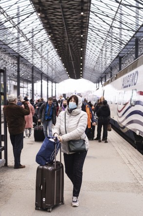 Allegro train between Helsinki and St. Petersburg, Finland - 27 Mar ...