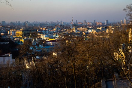 City Kyiv Sunset Daily Life City Editorial Stock Photo - Stock Image ...