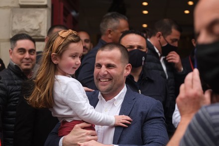 Maltese Prime Minister address the crowd after Labour Party Victory ...