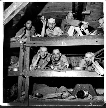 Group Halfstarved Male Prisoners Lying Their Editorial Stock Photo ...