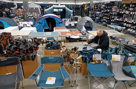 A French sports retailer Decathlon store in Russia, Moscow, Russian ...