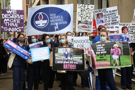 Nsw Nurses Midwives Association Protesting They Editorial Stock Photo ...