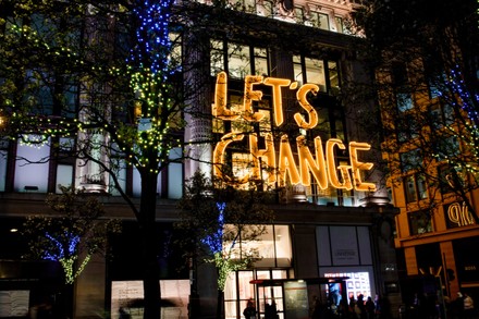 View Lit Sign Lets Change On Editorial Stock Photo - Stock Image ...