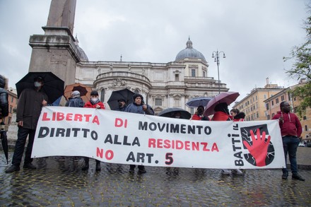 Protest of immigrants in Rome, Italy - 31 Mar 2022 Stock Pictures ...