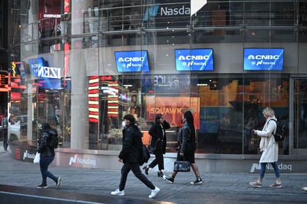 Nasdaq Marketsite Times Square Editorial Stock Photo - Stock Image ...