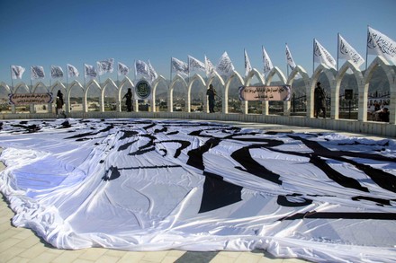 Taliban Attend Ceremony Hoist Largest Flag Editorial Stock Photo ...