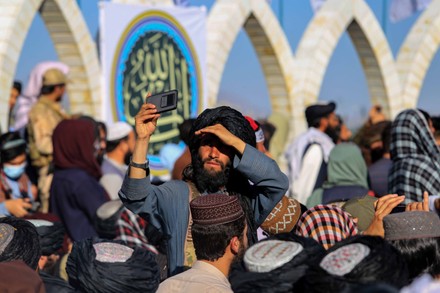 Taliban Attend Ceremony Hoist Largest Flag Editorial Stock Photo ...