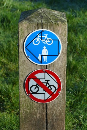 Signs Help Cyclists Walker Tell Which Editorial Stock Photo - Stock ...