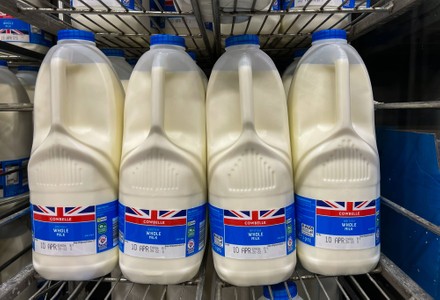 Cartons Four Pints Whole Milk Supermarket Editorial Stock Photo - Stock ...