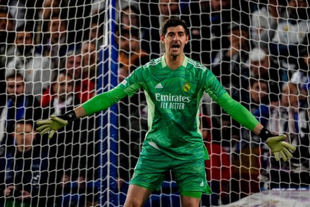 Real Madrid Goalkeeper Thibaut Courtois Reacts Editorial Stock Photo ...