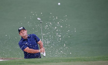 Patrick Reed Us Hits Out Bunker Editorial Stock Photo - Stock Image ...
