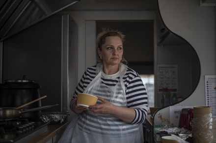 Nadia Ukraine Prepares Meal Food Truck Editorial Stock Photo - Stock ...