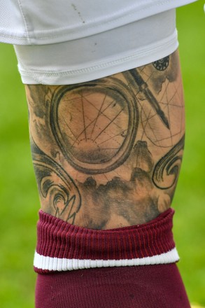 Tattoos On Leg Hearts Barrie Mckay Editorial Stock Photo - Stock Image ...