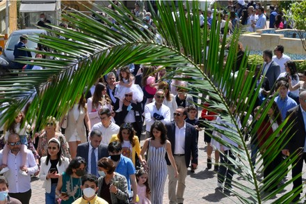 Traditional Palm Sunday procession in Beirut, Lebanon - 10 Apr 2022 ...