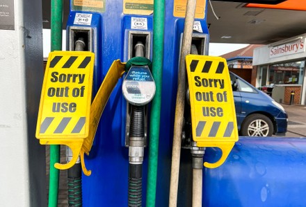 Sorry Out Use Sign On Pumps Editorial Stock Photo - Stock Image ...