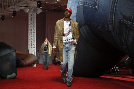 Model On Catwalk Diesel Fashion Show Editorial Stock Photo - Stock ...