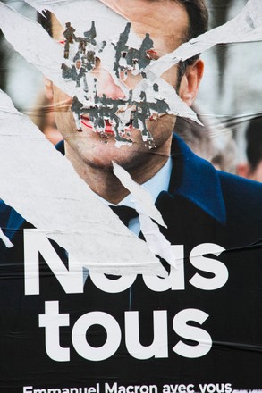 Poster E Macron All Us Emmanuel Editorial Stock Photo - Stock Image ...