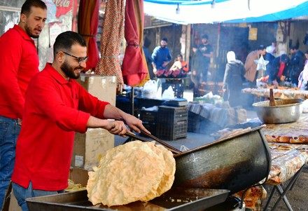 Syrian Sweet Shop Owner Makes Naem Editorial Stock Photo - Stock Image ...