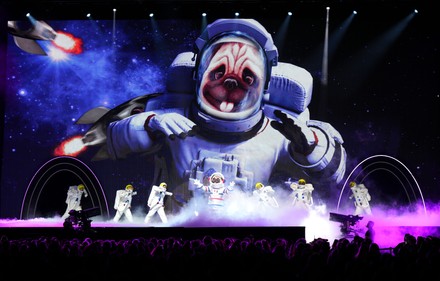 Space Pug Character Performs On Stage Editorial Stock Photo - Stock ...