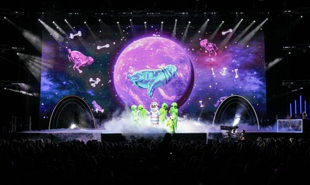Space Pug Character Performs On Stage Editorial Stock Photo - Stock ...