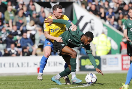 Jordon Garrick Plymouth Argyle Battles Ball Editorial Stock Photo ...
