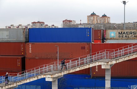 A logistics hub in Moscow, Russian Federation - 15 Apr 2022 Stock ...