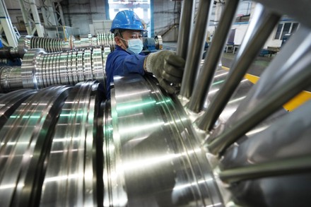 Workers Work Factory Harbin Turbine Company Editorial Stock Photo ...