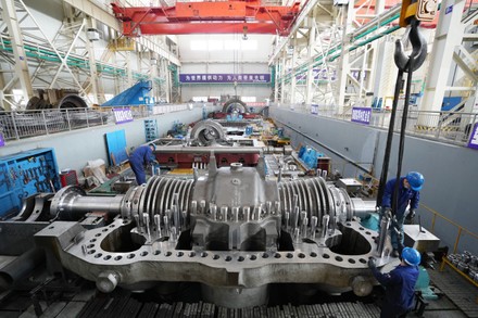 Workers Work Factory Harbin Turbine Company Editorial Stock Photo ...