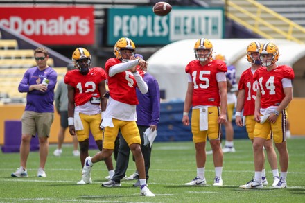 Lsu Quarterback Jayden Daniels 5 Delivers Editorial Stock Photo - Stock ...