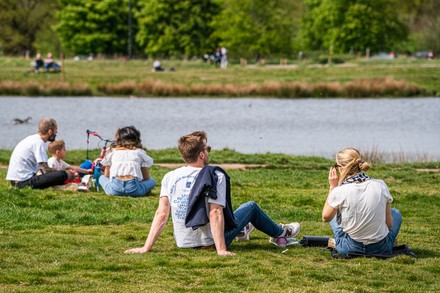 People Enjoying Spring Sunshine On Wimbledon Editorial Stock Photo ...