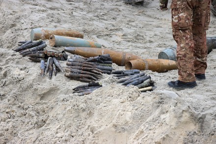 Servicemen Carry Shell They Work Dispose Editorial Stock Photo - Stock ...