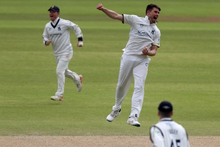 Will Rhodes Warwickshire Celebrates Taking Wicket Editorial Stock Photo ...