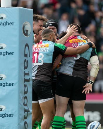 Will Collier Harlequins Celebrates His Teammates Editorial Stock Photo ...